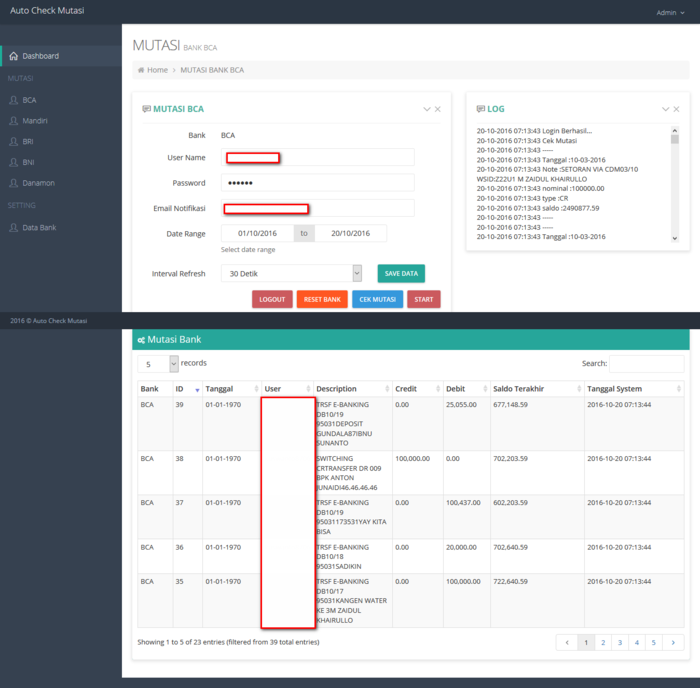 Aplikasi Cek Mutasi Bank BCA, Bank Mandiri, Bank BRI, BNI, BSM - Toko ...